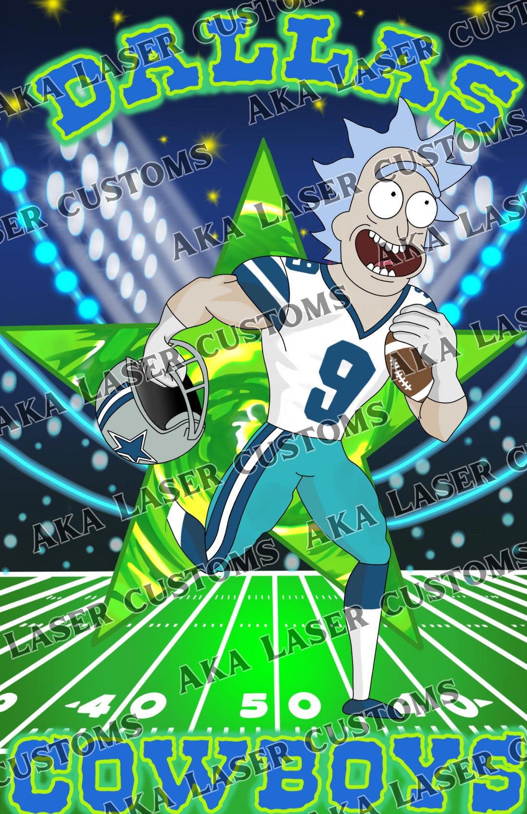 Dallas Cowboys Rick and Morty - Etsy