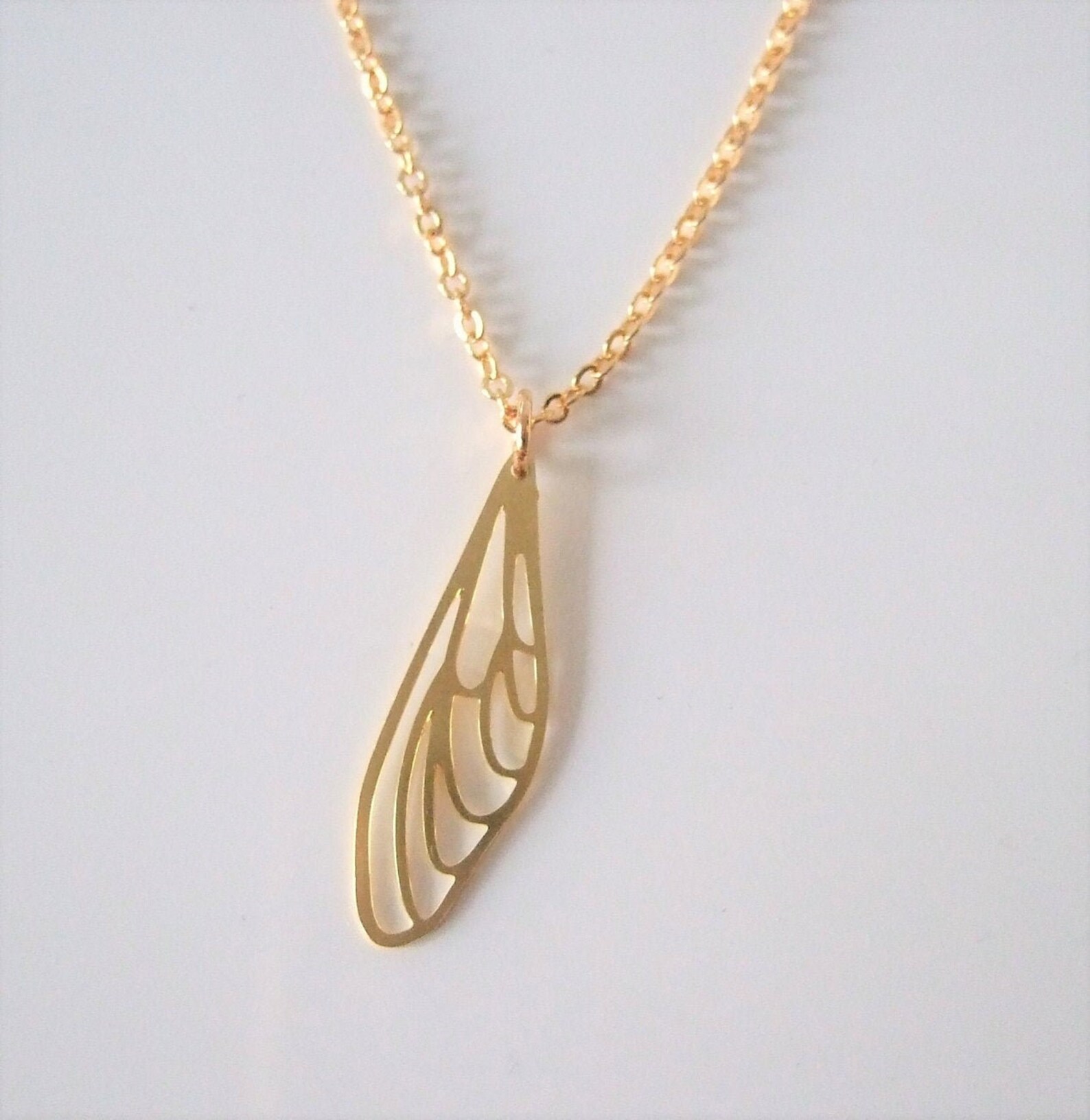 Dragonfly Wing Necklace,christmas Gifts,butterfly Necklace Raw Brass ...