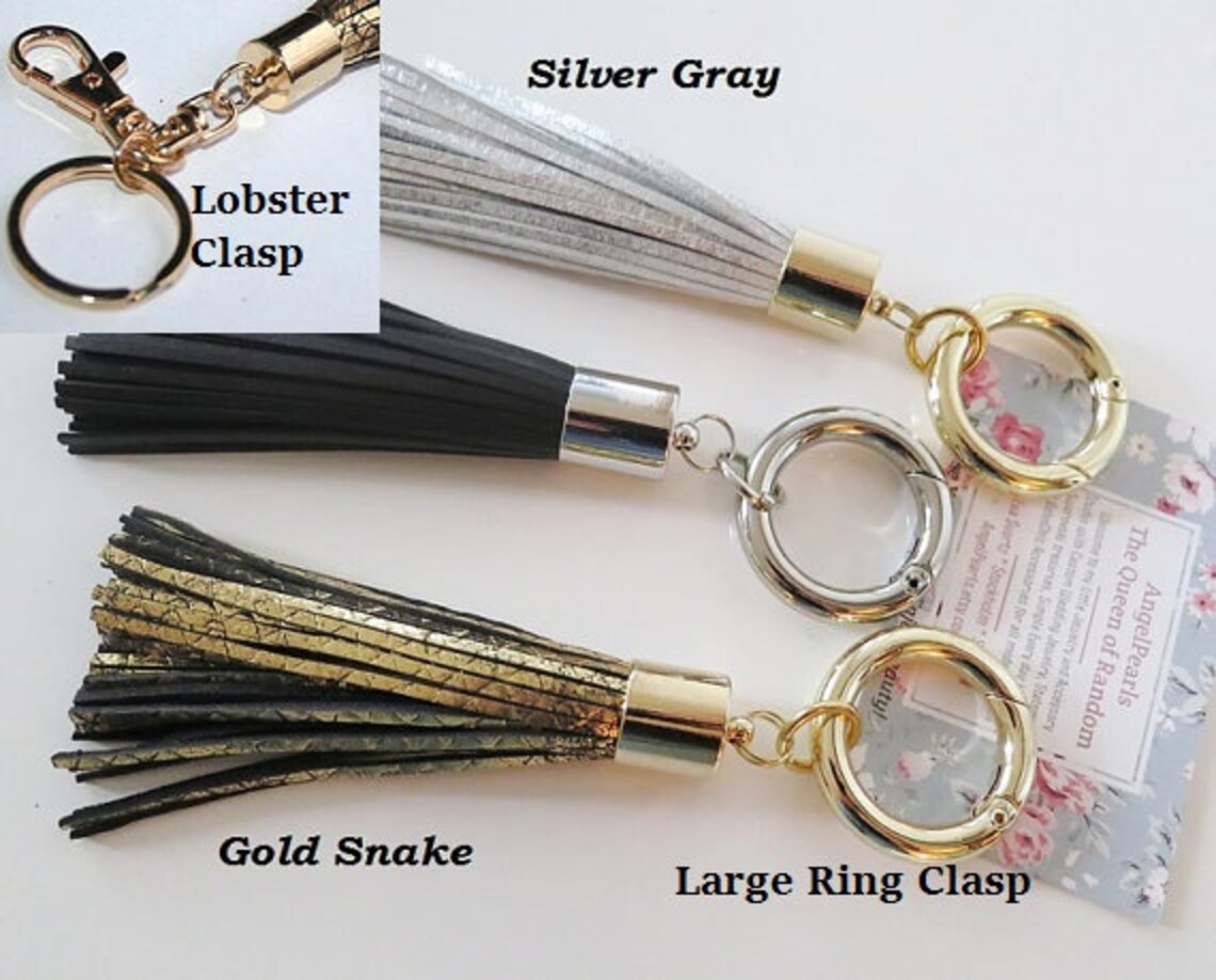 Metallic Large Leather Keychainvalentine's - Etsy