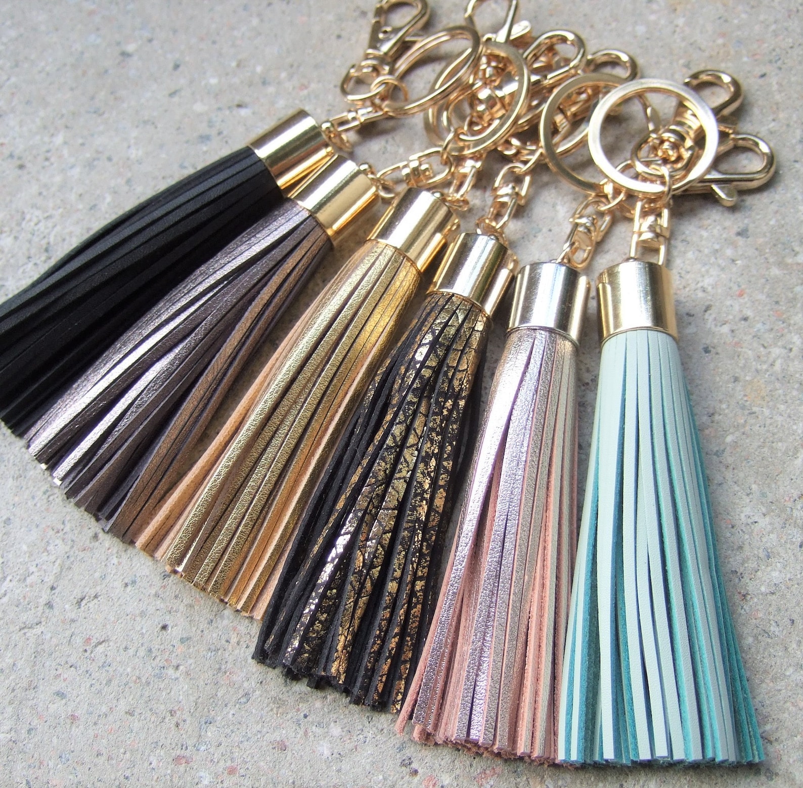 Unique Gifts,leather Tassel Key Ring Chain,valentines Gift for Friends ...