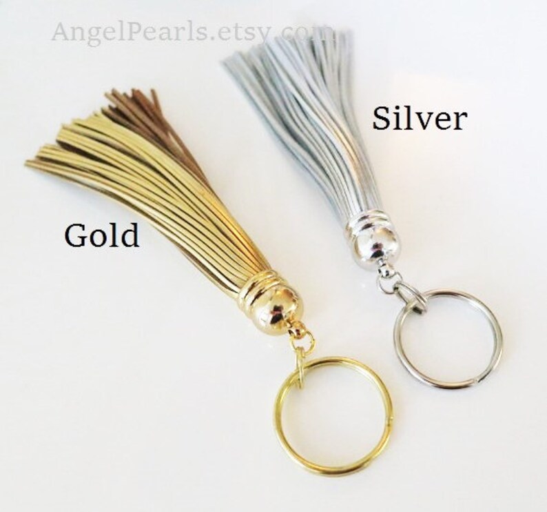 Leather KeychainFall Gift1pcsTassel keychainFringe Key | Etsy