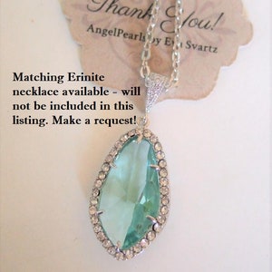 Green Erinite Earring,chandelier Earrings,statement Crystal Peridot ...