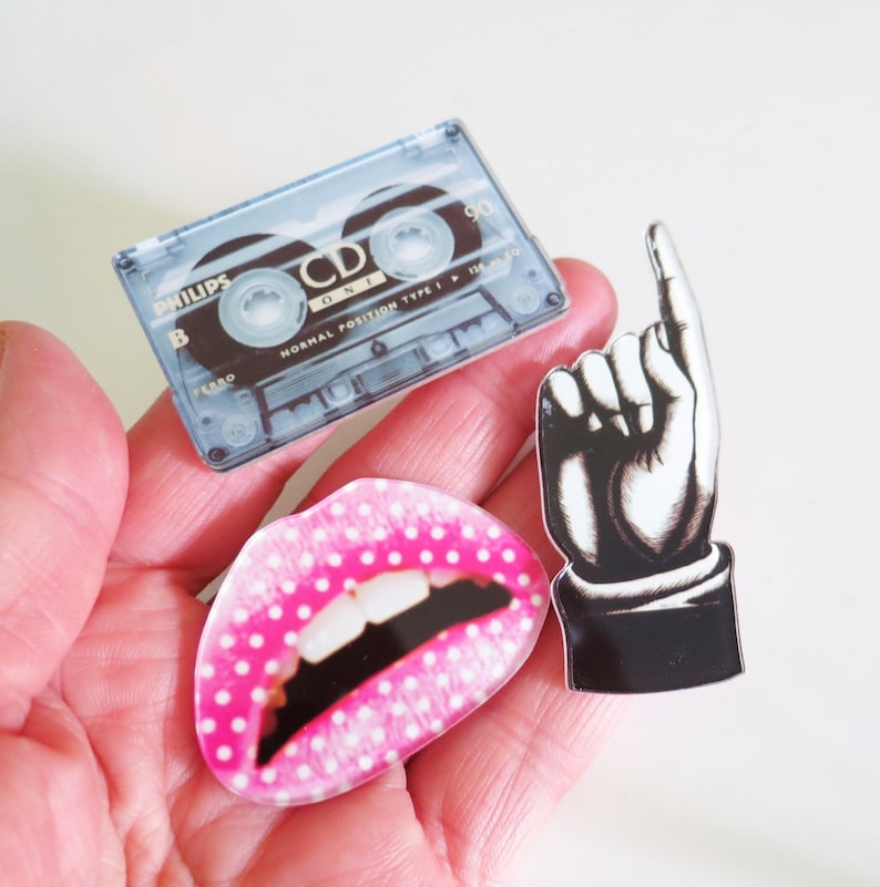 Fun Brooch Pin Badge,back to School,pop Art Jewelry 90s Retro Brooch ...