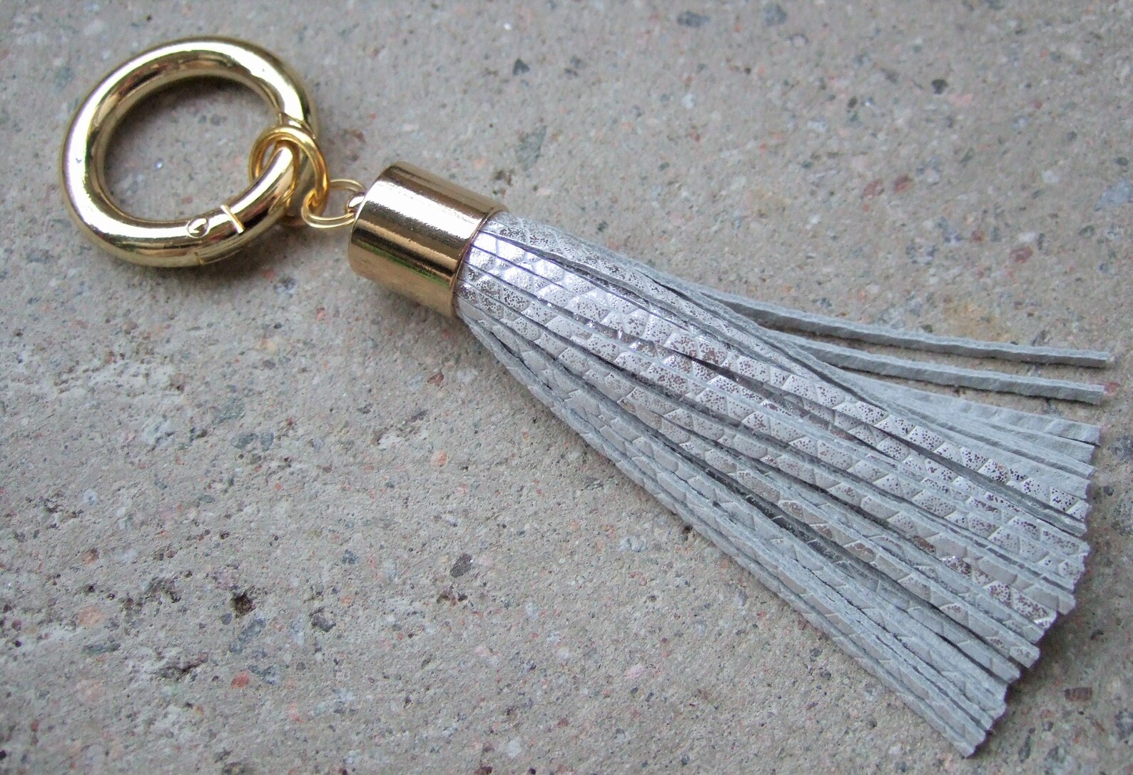 Metallic Large Leather Keychainvalentine's - Etsy