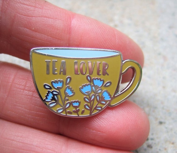 Tea Lover Gifttea Cup Pin Brooch/tea Lover Pin/feminine - Etsy