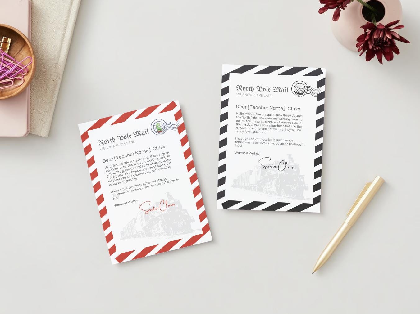 Polar Express Classroom Bell Gift Letter Template | Instant Download ...