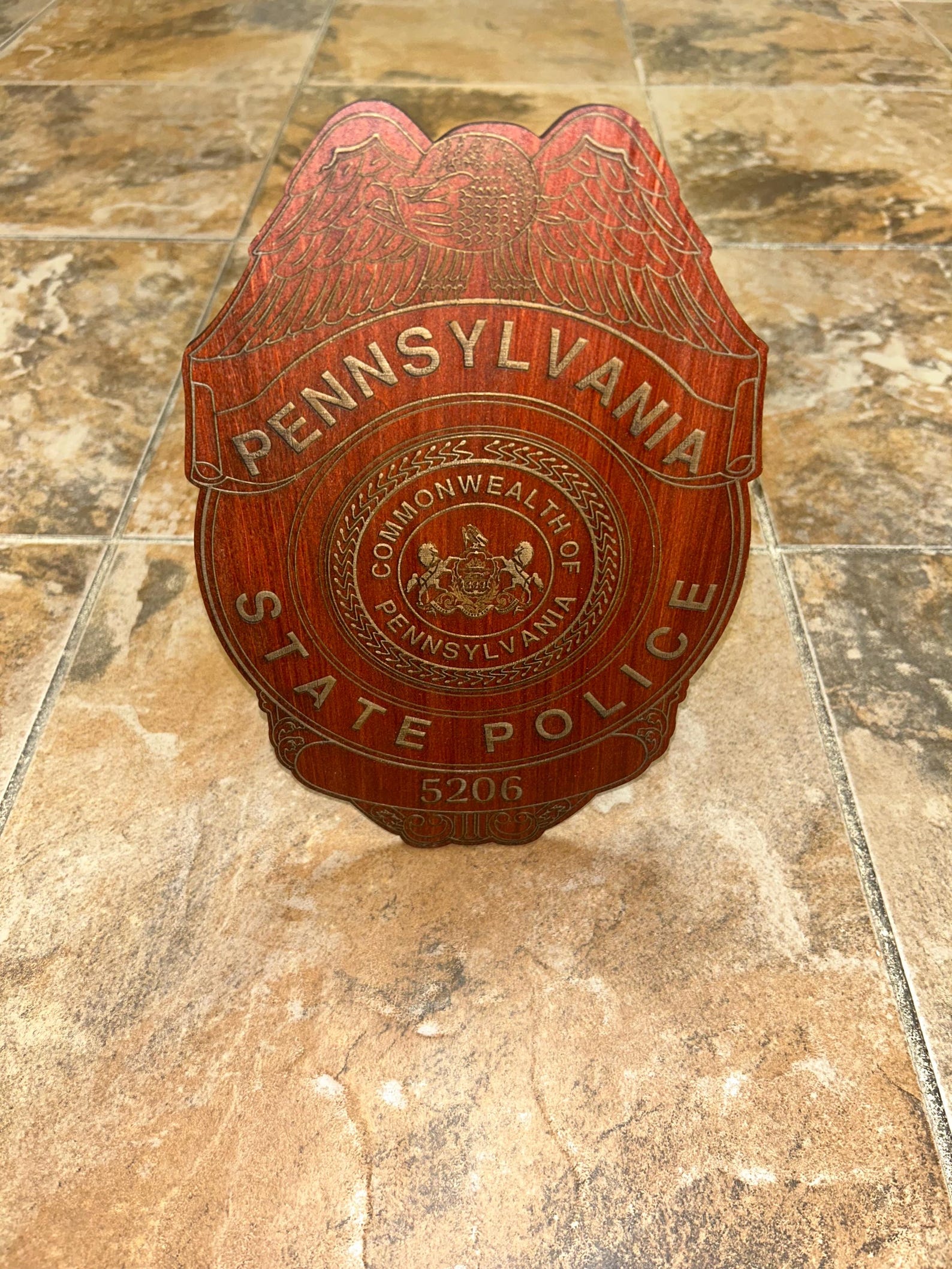 Pennsylvania State Police Wooden Badge Sign - Etsy