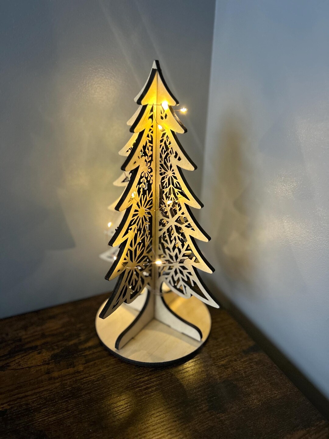 Wooden Snow Flake Christmas Tree - Etsy