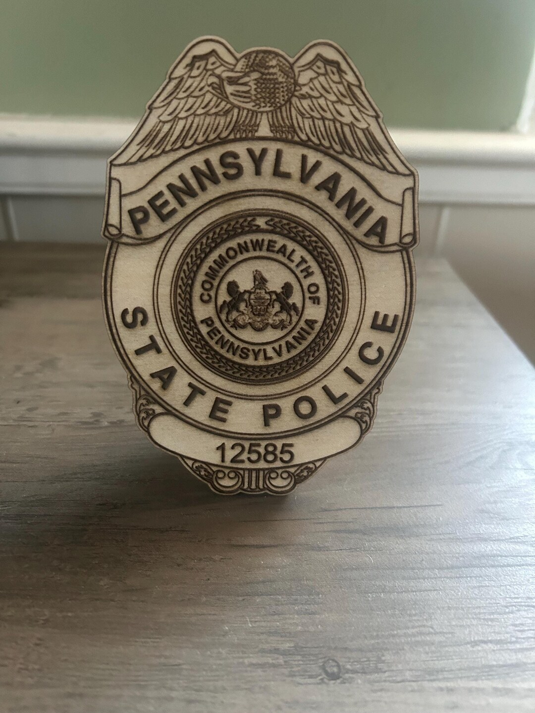 Pennsylvania State Police Wooden Badge Sign - Etsy