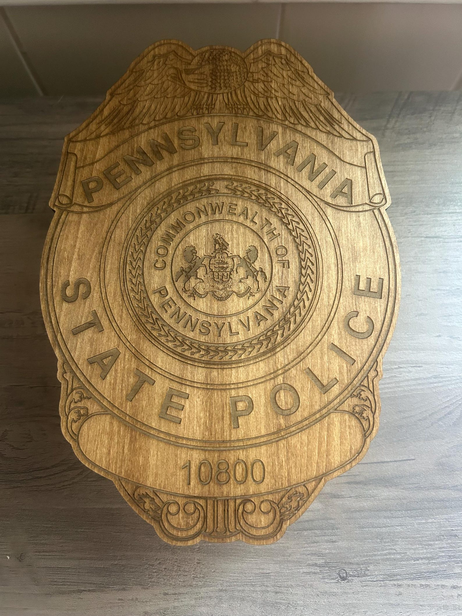 Pennsylvania State Police Wooden Badge Sign - Etsy