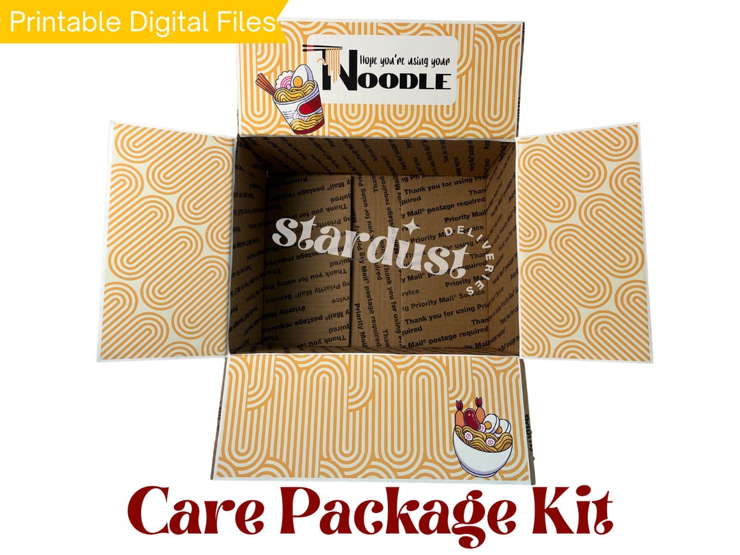 Ramen Care Package Printable Decoration Kit Use Your Noodle/college ...