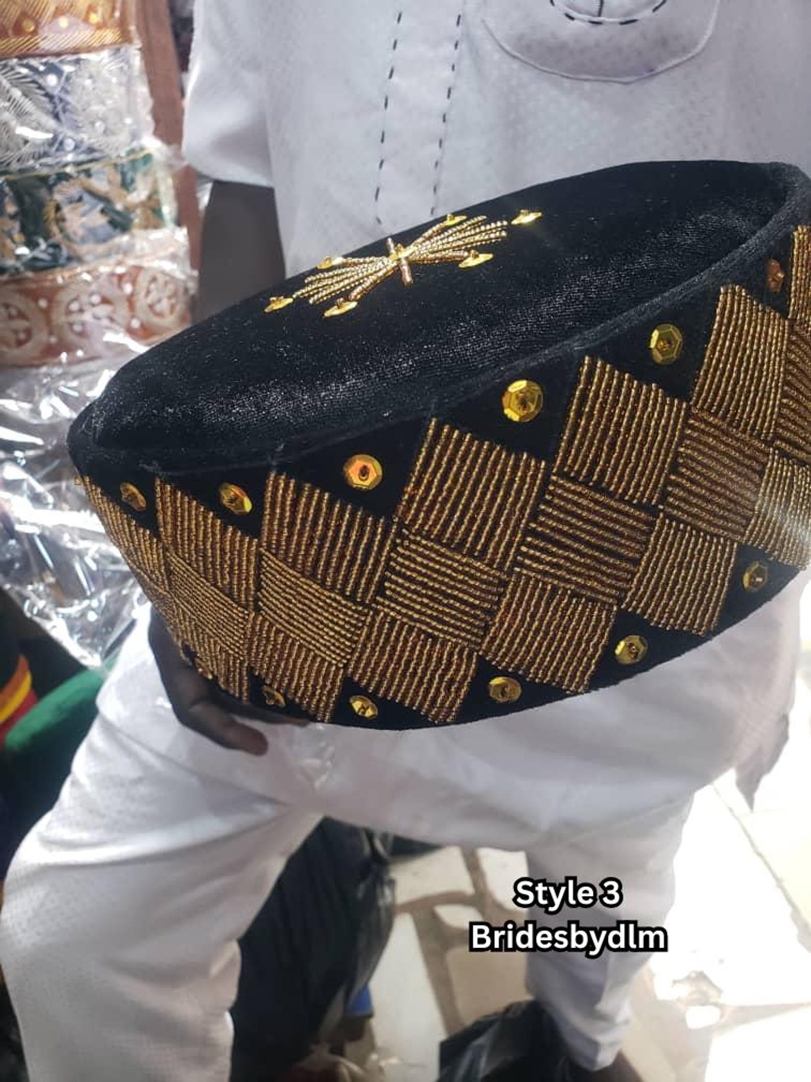 African Chieftaincy Wedding Hat. Igbo Ozo Cap, African Men's Wedding ...