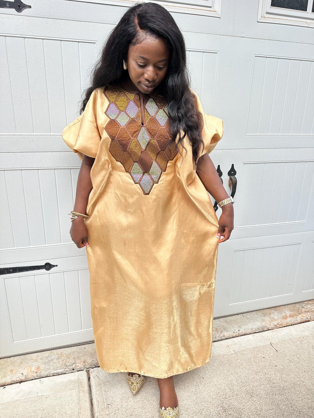 Classic African Bubu, GOLD Boubou,african Boubou Gown, Nigerian Kaftan ...