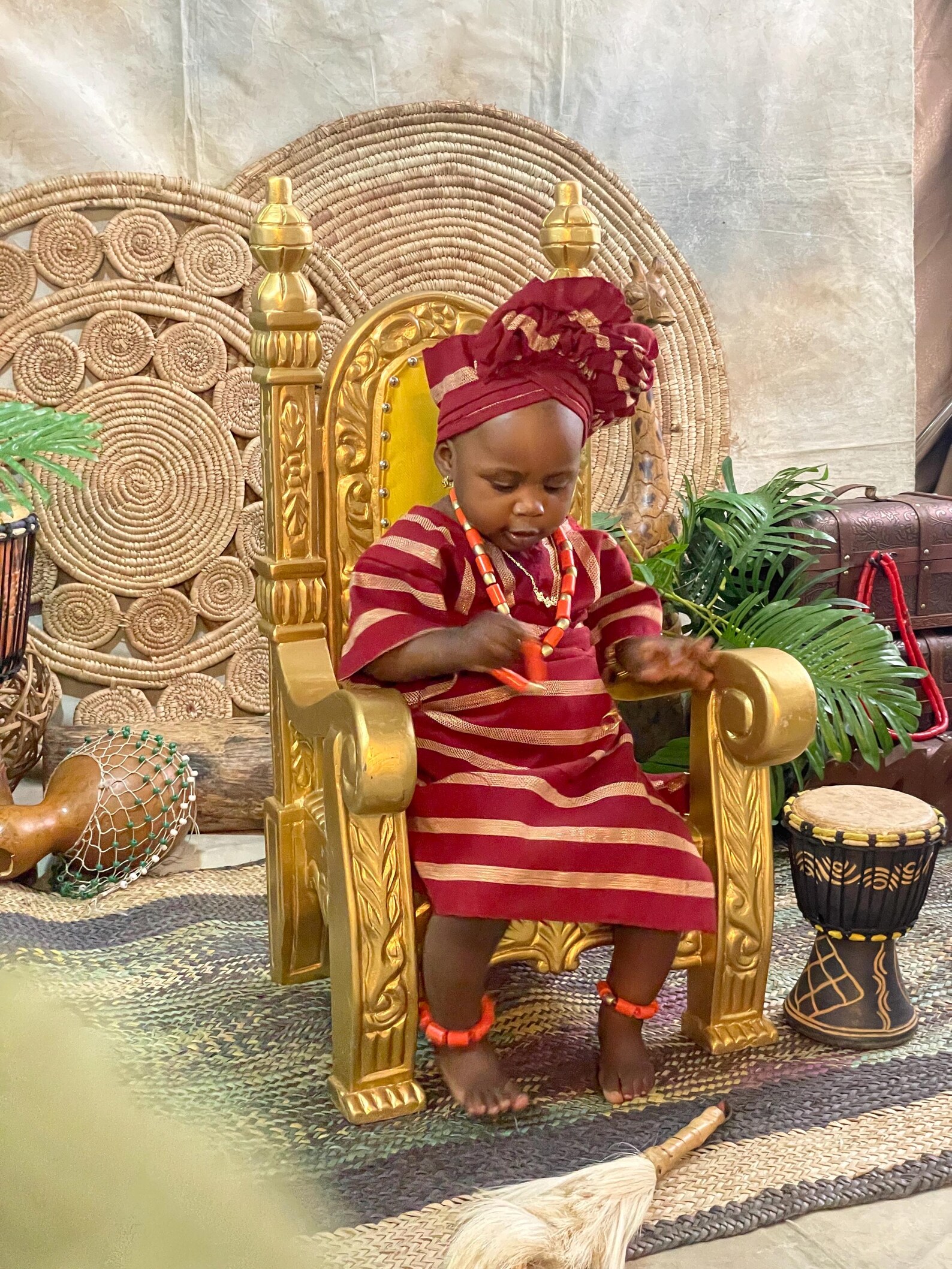 ASOOKE Outfits for Little Girls , African Attire for Kids, Asooke Iro ...