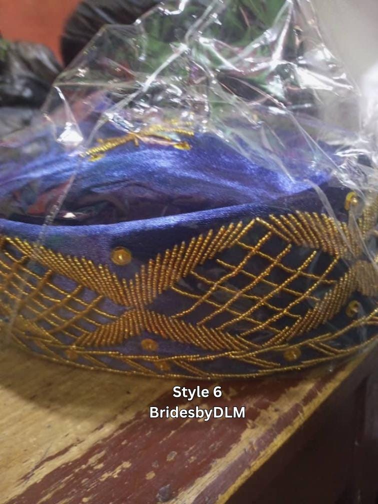 African Chieftaincy Wedding Hat. Igbo Ozo Cap, African Men's Wedding ...