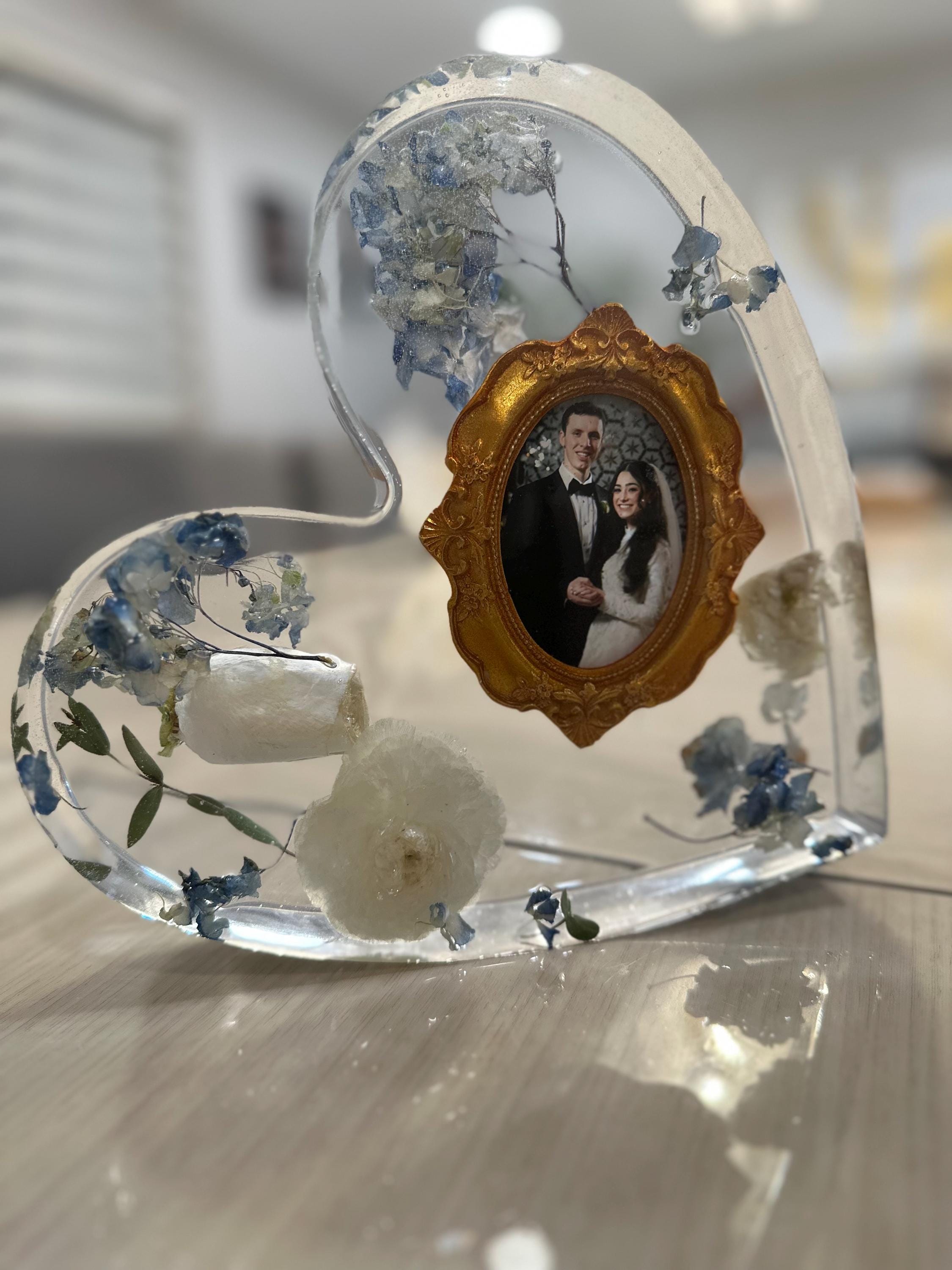 Unique Heart Wedding and Special Occasions Keepsake With Phoyo and ...