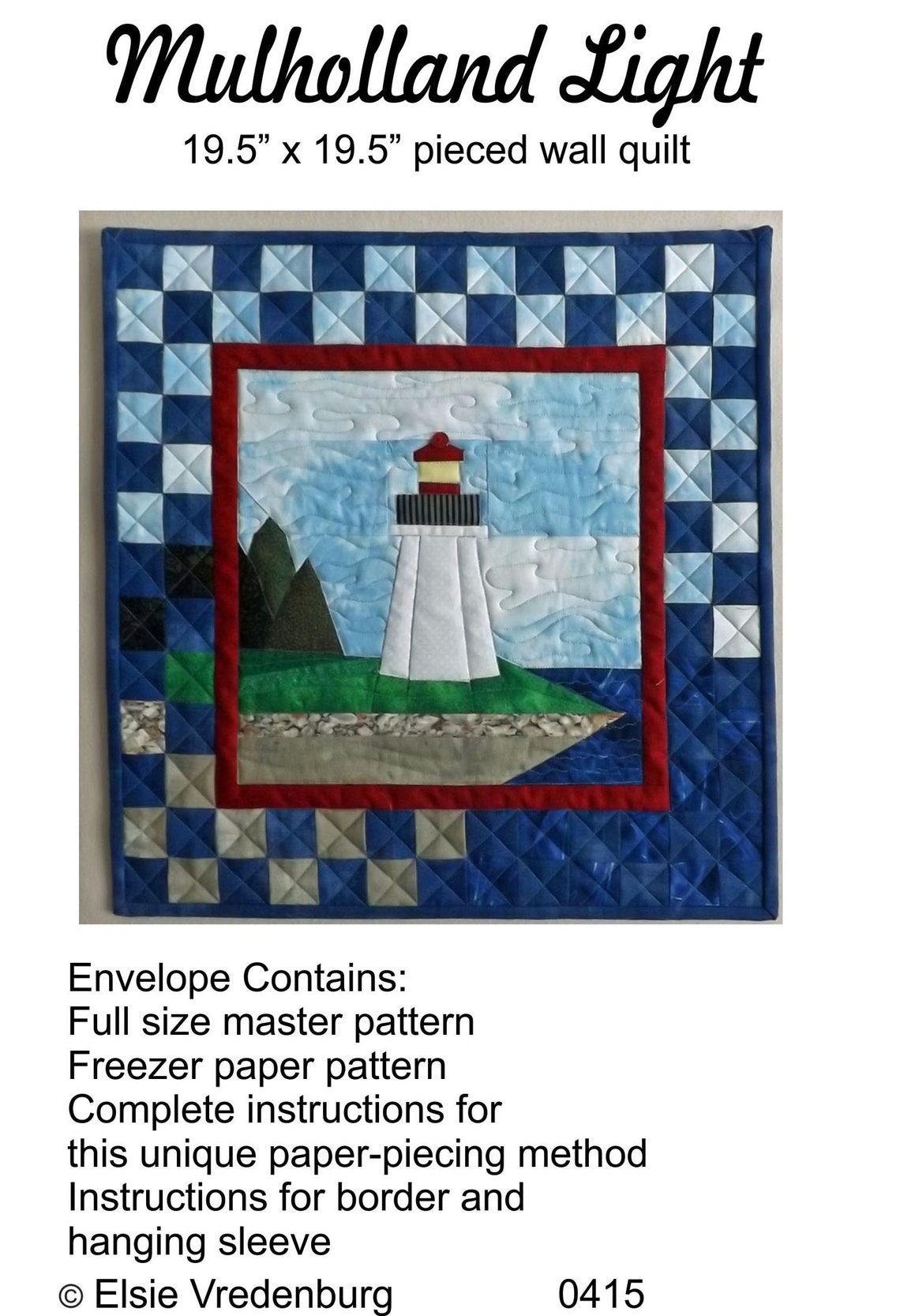 Lighthouse Quilt Pattern Mulholland Lighthouse Quilted Wall - Etsy