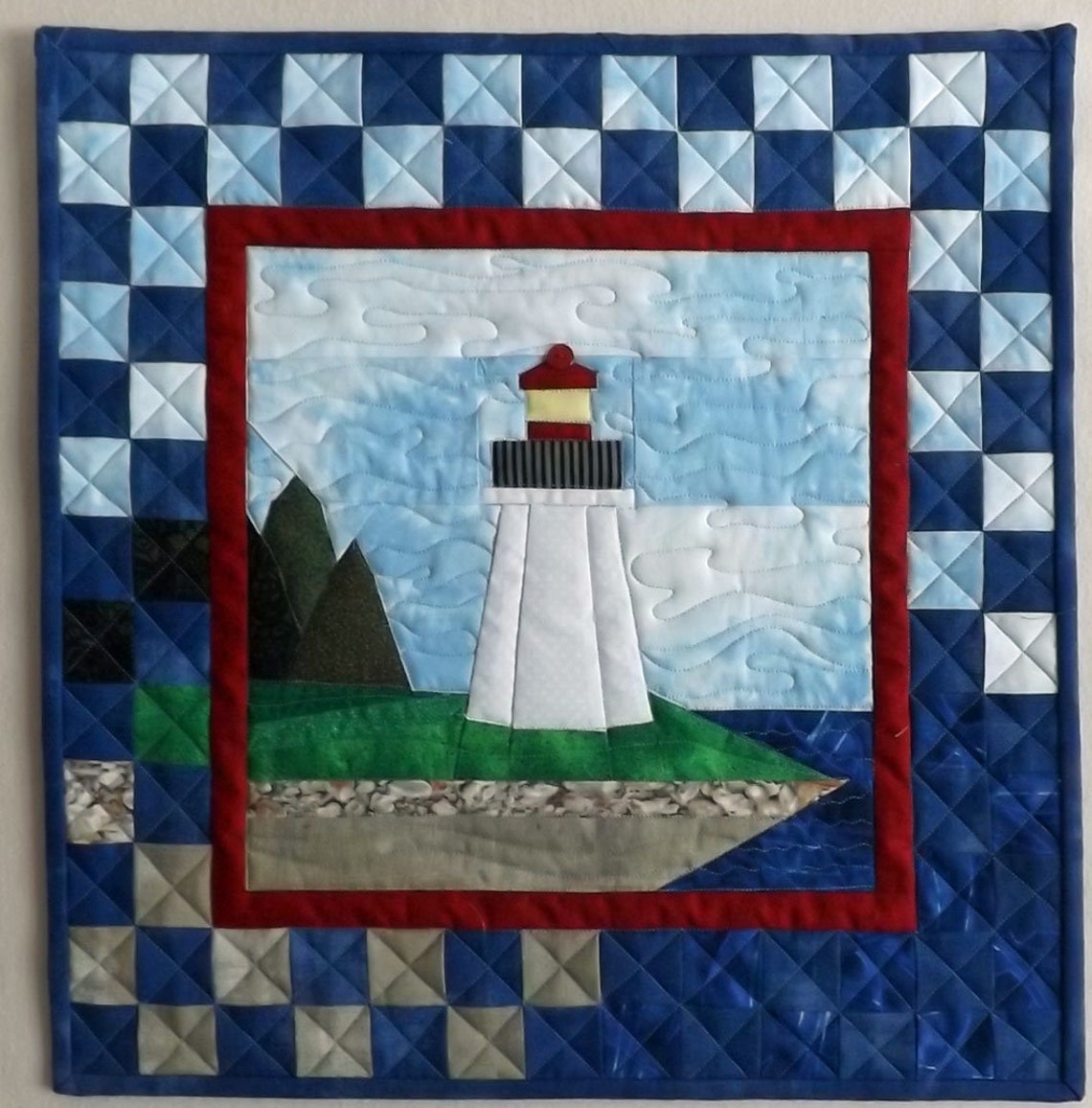 Lighthouse Quilt Pattern Mulholland Lighthouse Quilted Wall - Etsy