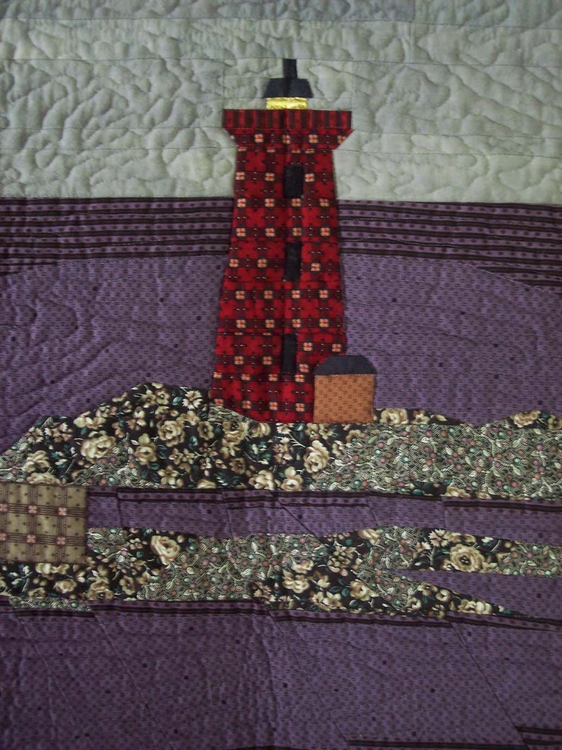 Lighthouse Quilted Wall Hanging Quilted Lighthouse Lighthouse Quilt - Etsy