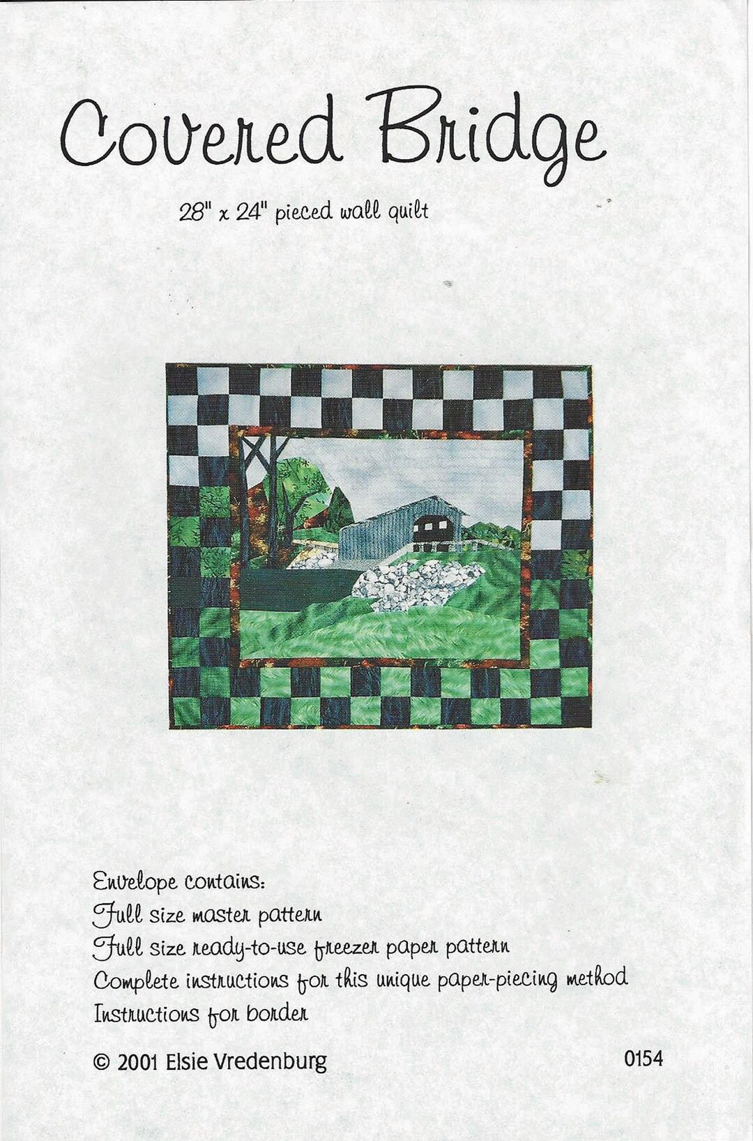 Quilt Pattern Covered Bridge Quilted Wall Hanging, Covered Bridge ...