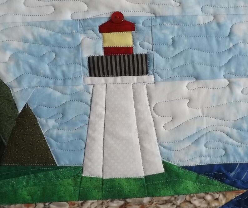 Lighthouse Quilt Pattern Mulholland Lighthouse Quilted Wall - Etsy