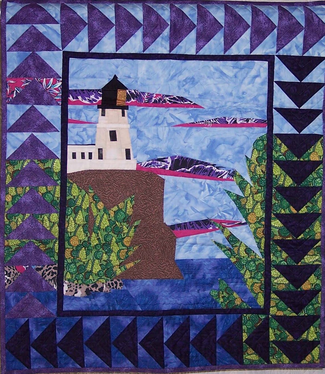 Lighthouse Quilt Pattern Split Rock Lighthouse Wall Hanging - Etsy