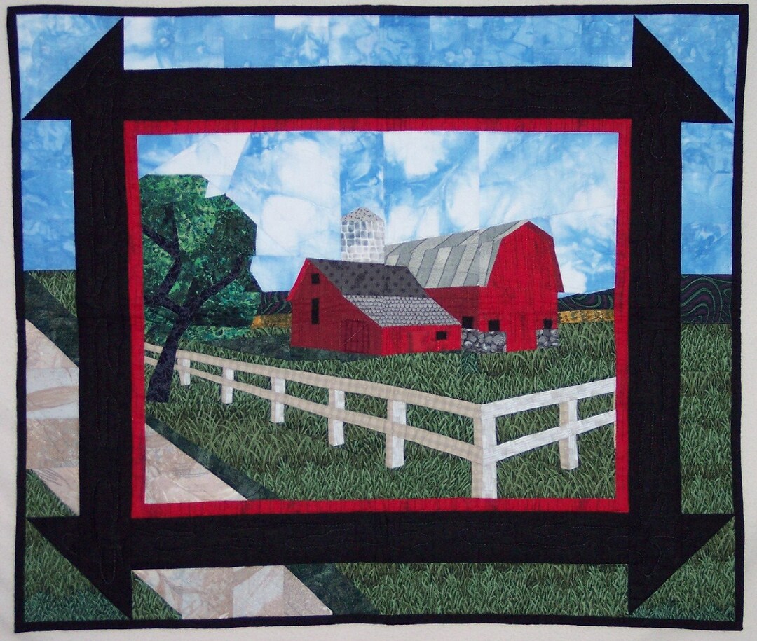 Quilt Pattern: Red Barn Quilted Wall Hanging Paper Pieced - Etsy