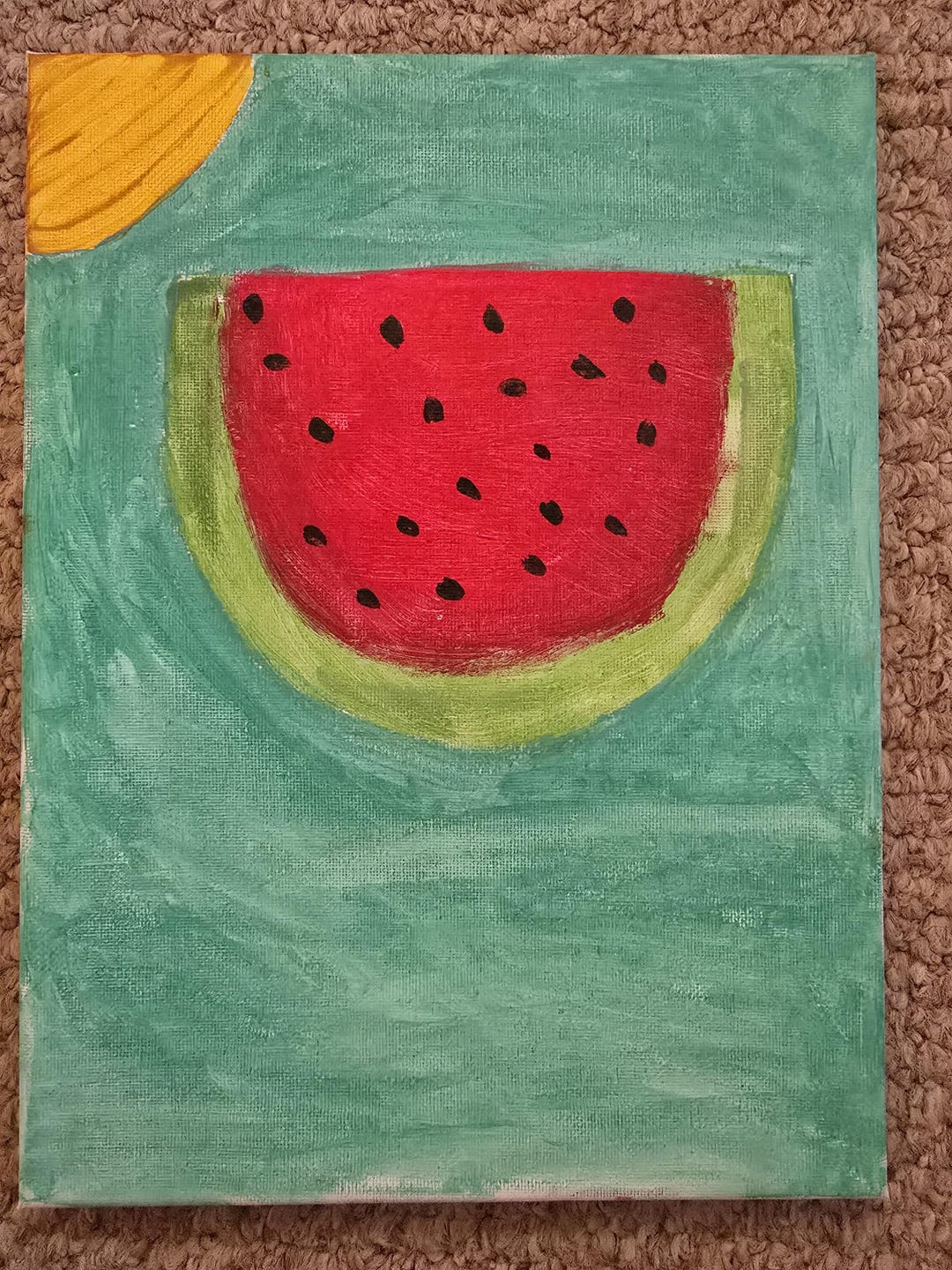 Watermelon Acrylic on Canvas Painting - Etsy