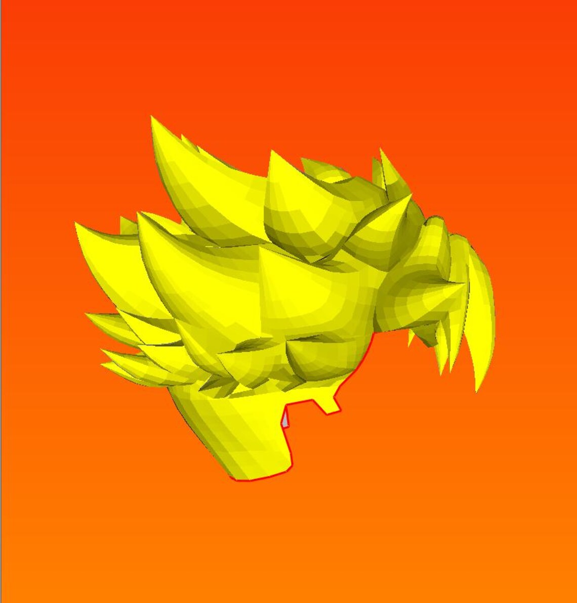 SSJ (super Saiyan) Trunks Hair Wig Pepakura Template - Etsy