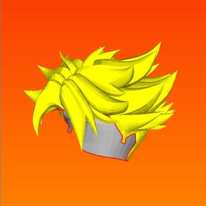 SSJ (super Saiyan) Trunks Hair Wig Pepakura Template - Etsy