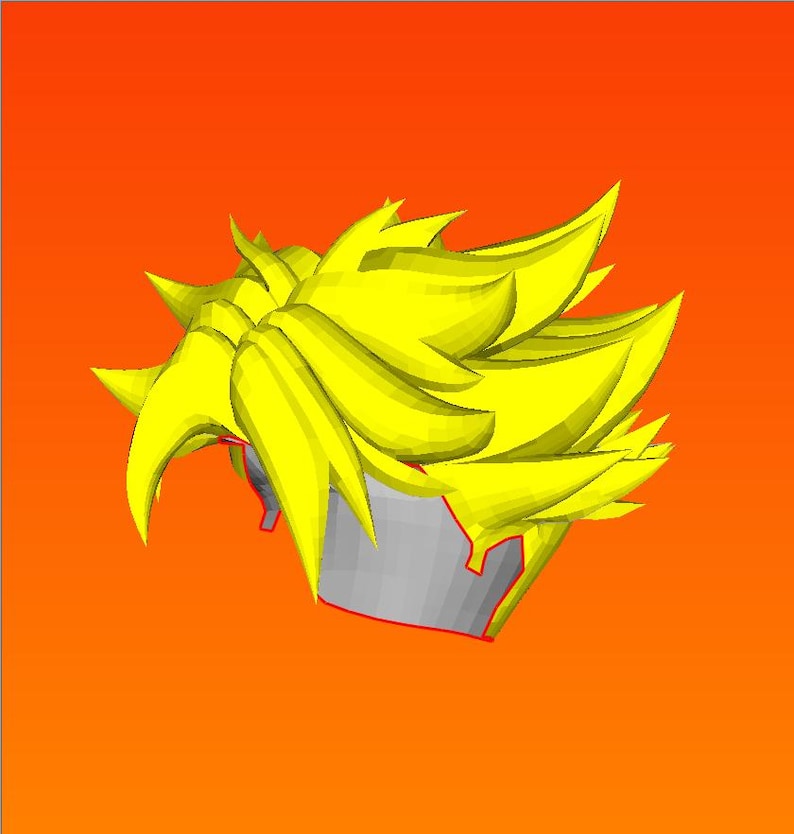 SSJ (super Saiyan) Trunks Hair Wig Pepakura Template - Etsy