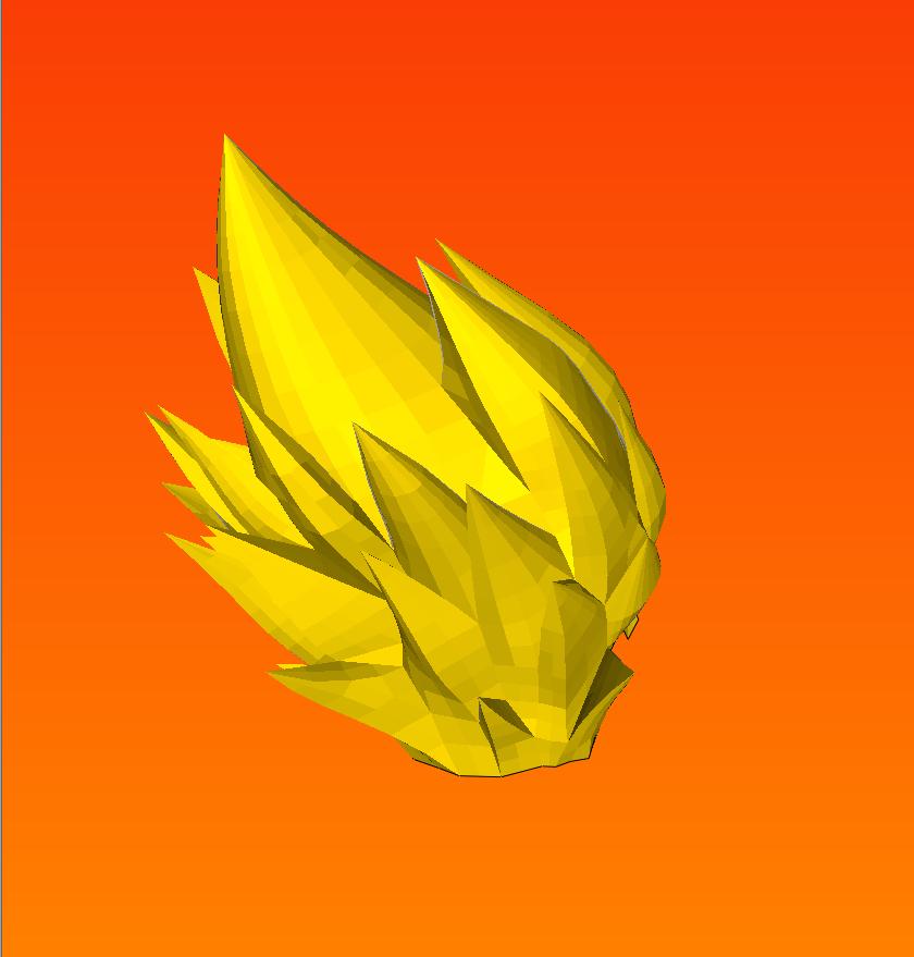 SSJ (super Saiyan) Gogeta Hair Wig Pepakura Template - Etsy