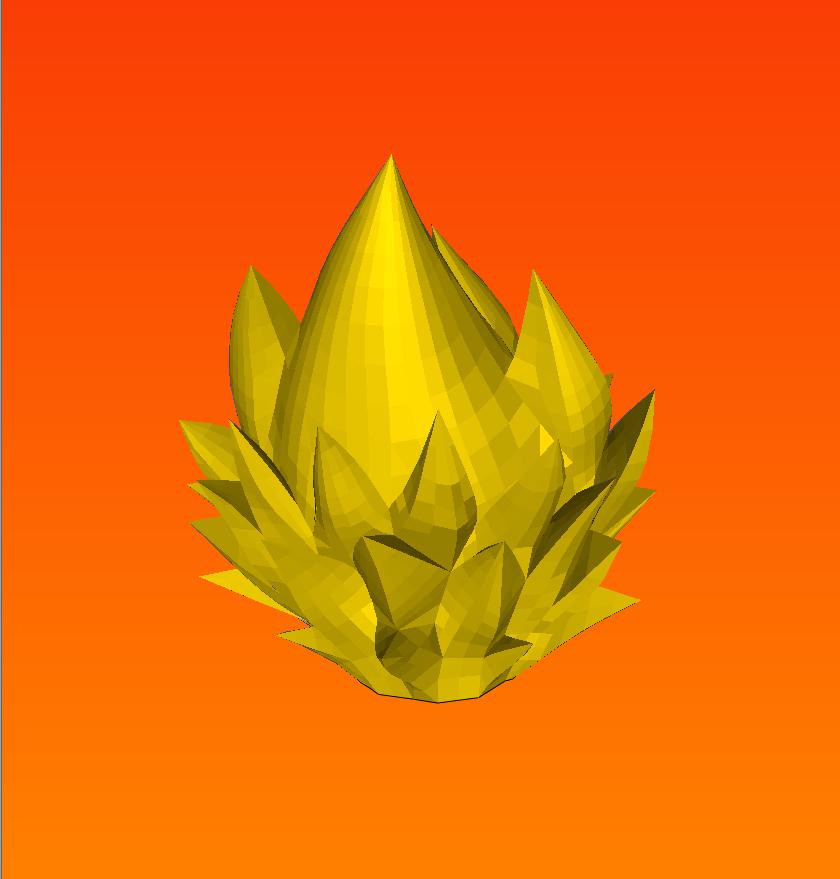 SSJ (super Saiyan) Gogeta Hair Wig Pepakura Template - Etsy