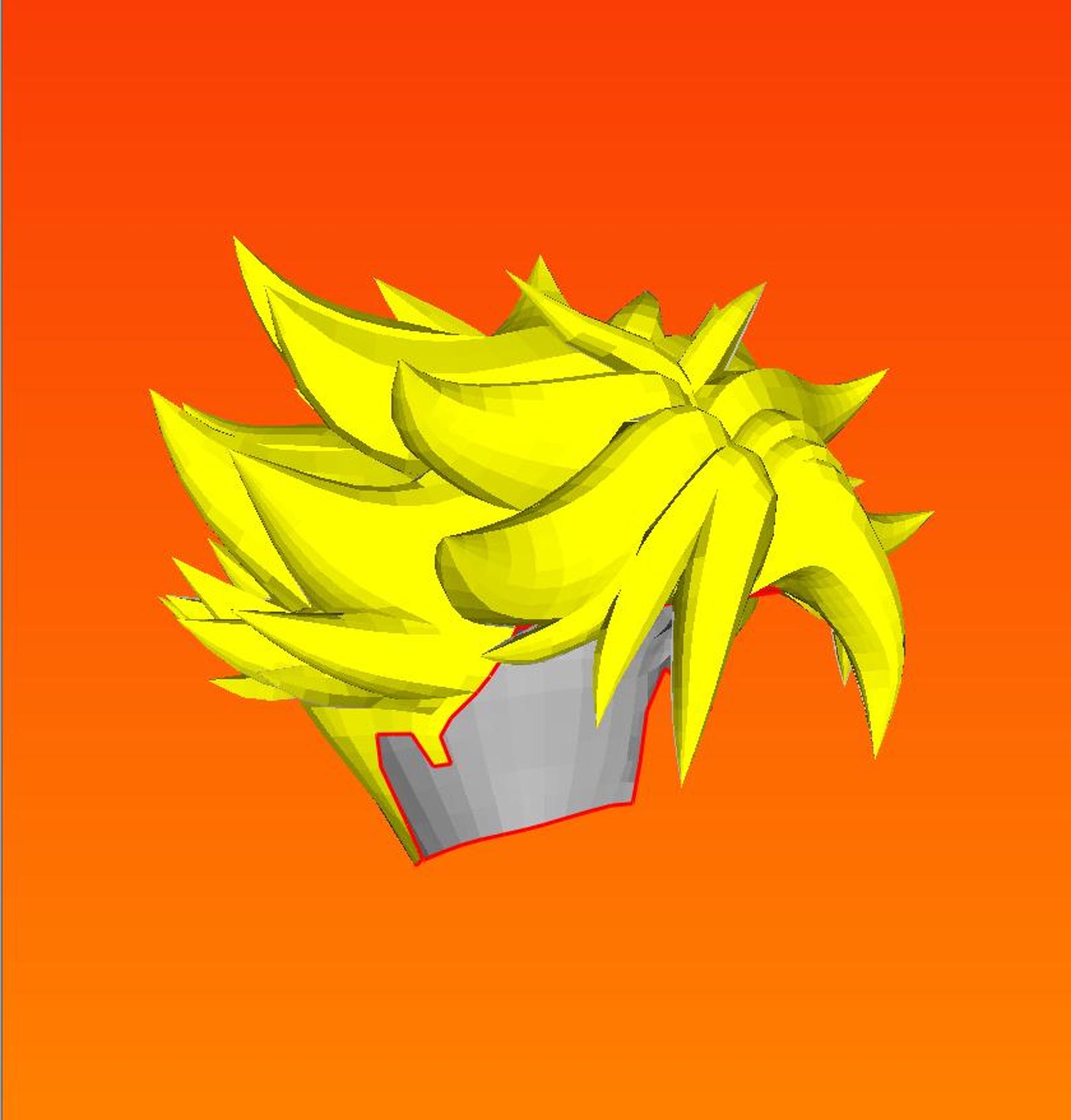SSJ (super Saiyan) Trunks Hair Wig Pepakura Template - Etsy