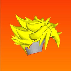 SSJ (super Saiyan) Trunks Hair Wig Pepakura Template - Etsy