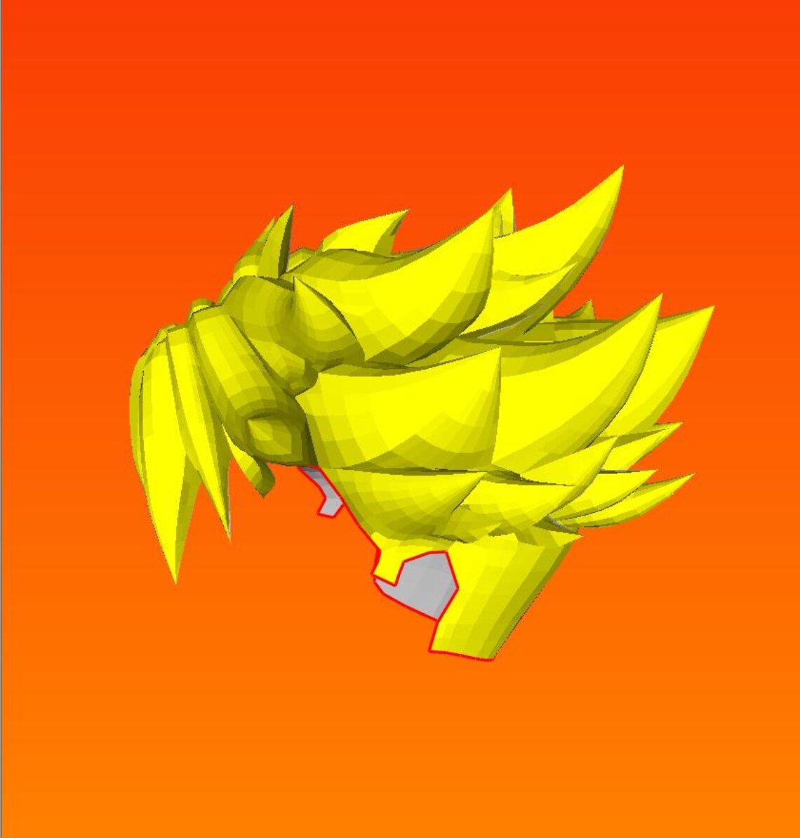SSJ (super Saiyan) Trunks Hair Wig Pepakura Template - Etsy
