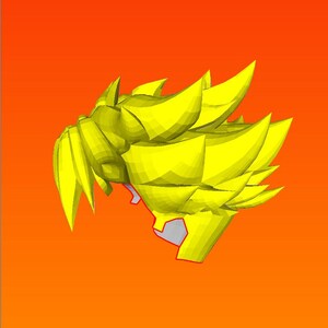 SSJ (super Saiyan) Trunks Hair Wig Pepakura Template - Etsy