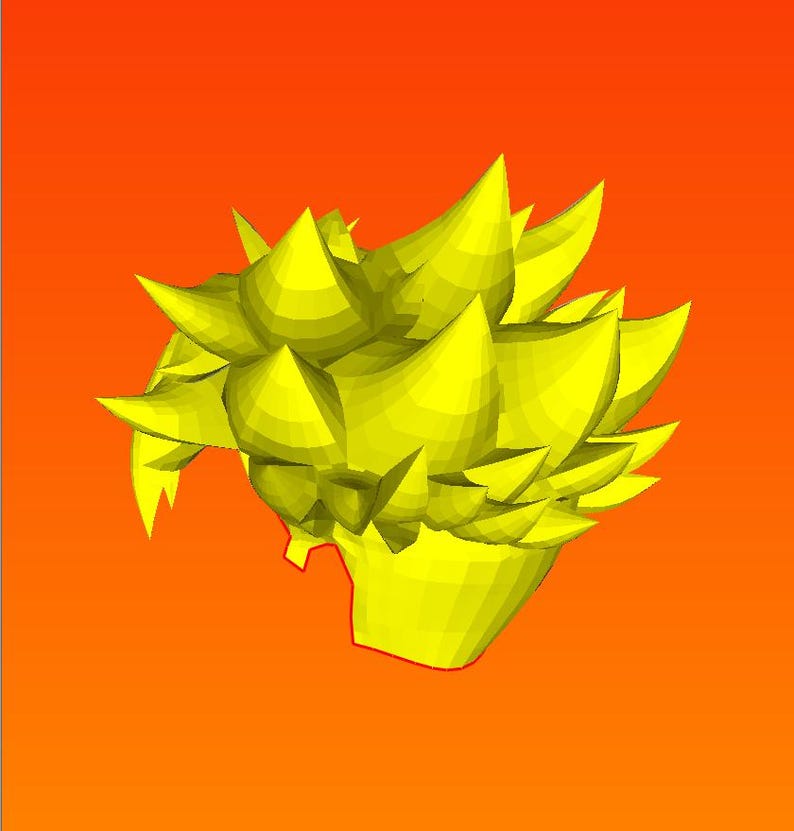 SSJ (super Saiyan) Trunks Hair Wig Pepakura Template - Etsy