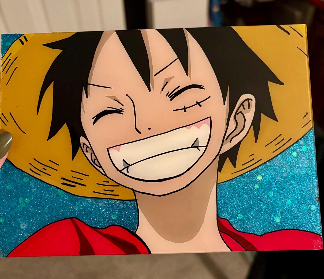 One Piece Pirate L Luffy L Anime Glass Art L Anime - Etsy