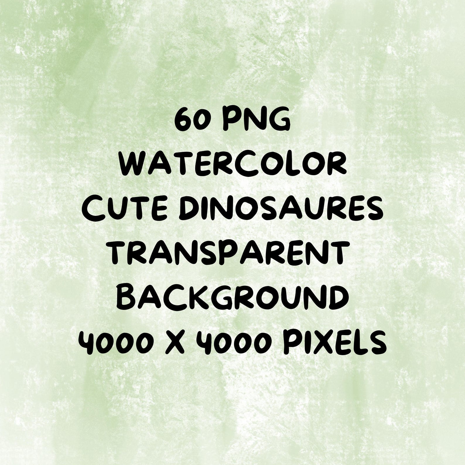 60 Watercolor Dinosaur Clipart, Cute Baby Dino PNG, Nursery Wall Art ...