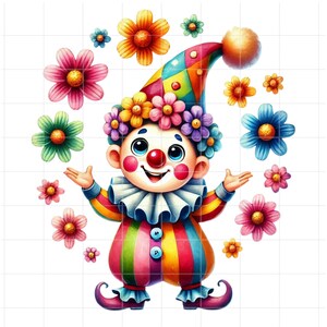 47 Watercolor Circus Clipart With Gnomes and Animals, Transparent ...