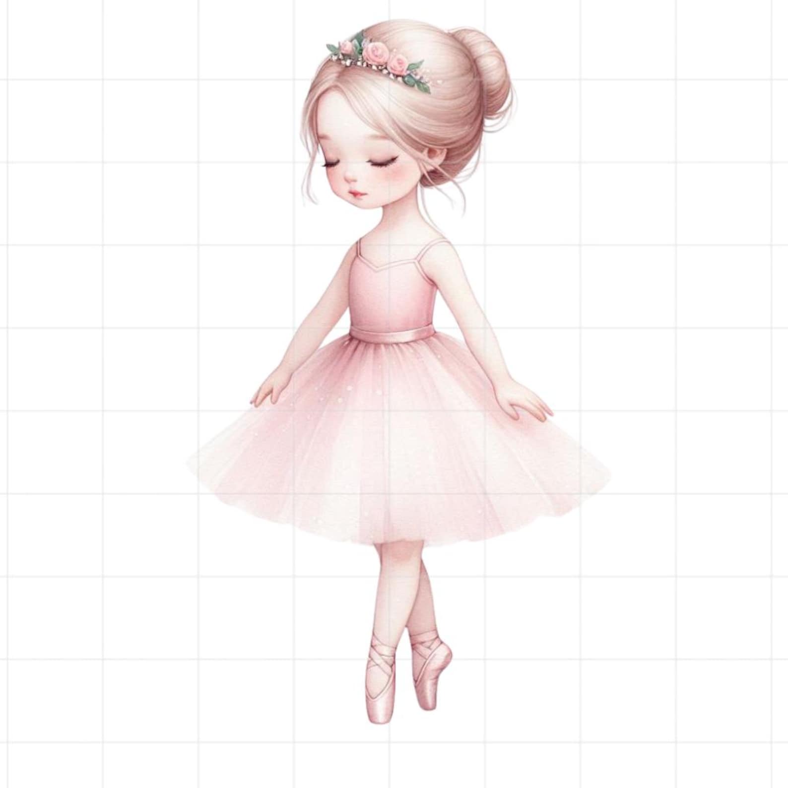 16 Watercolor Pink Ballerina Clipart PNG SVG PDF | Cute Ballet Girl ...