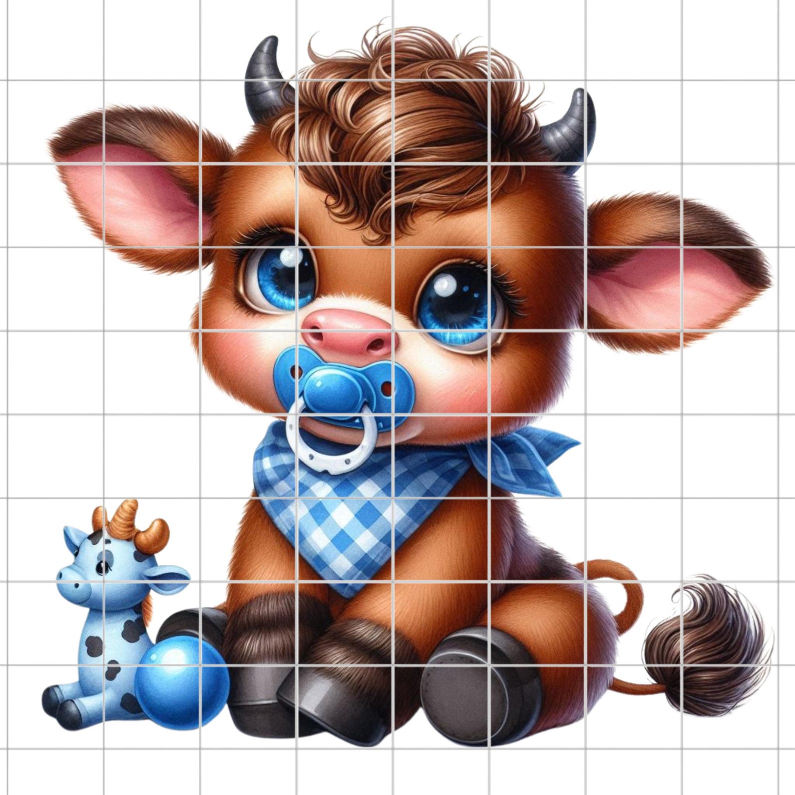 14 Baby Boy Cow With Pacifier Illustrations, High-resolution PNG Files ...