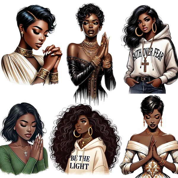 Faith Women Clipart - Etsy