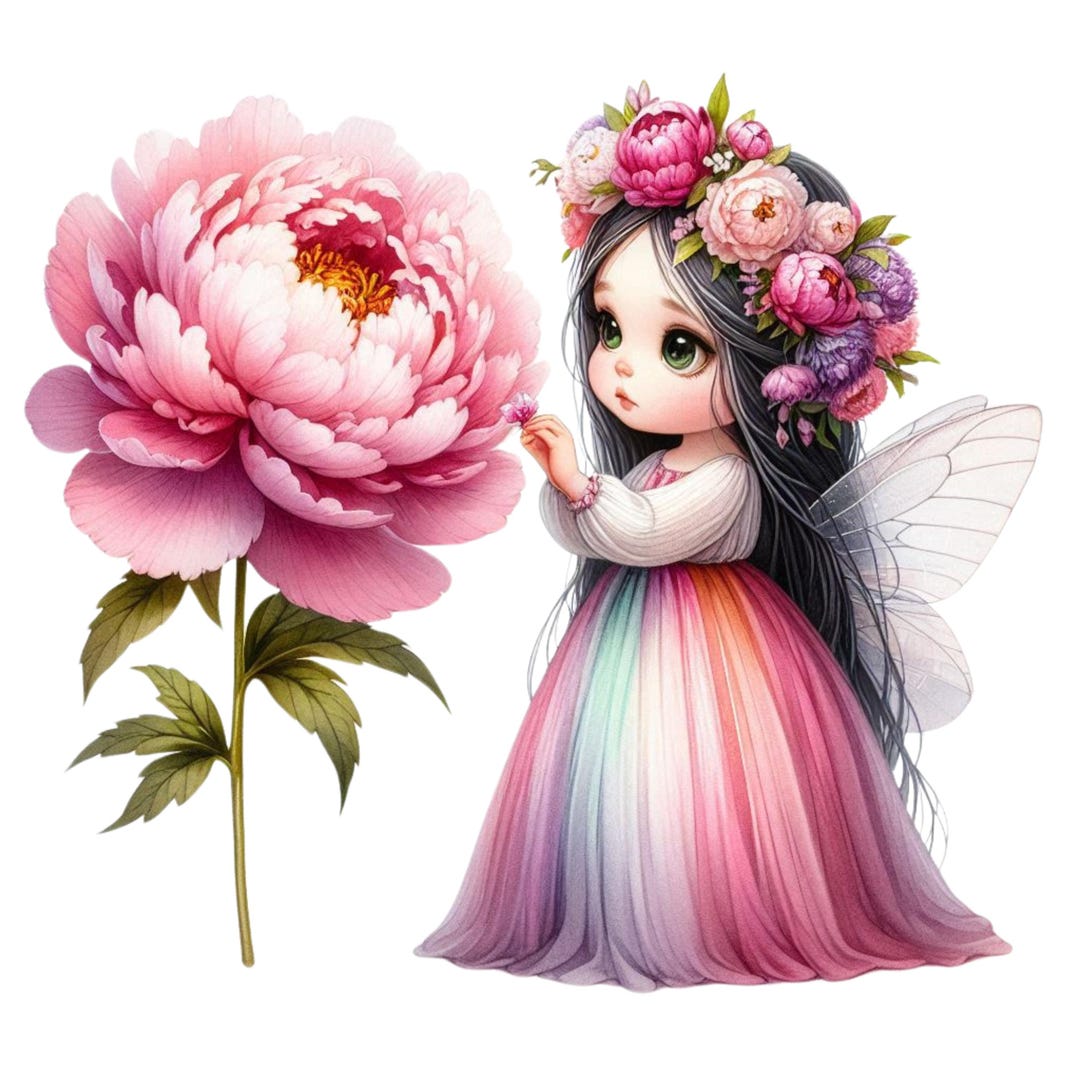 30 Watercolor Flower Fairies Clipart | Fairy PNG | Transparent ...