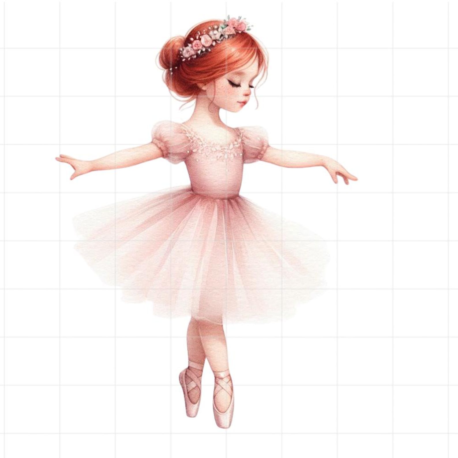 16 Watercolor Pink Ballerina Clipart PNG SVG PDF | Cute Ballet Girl ...