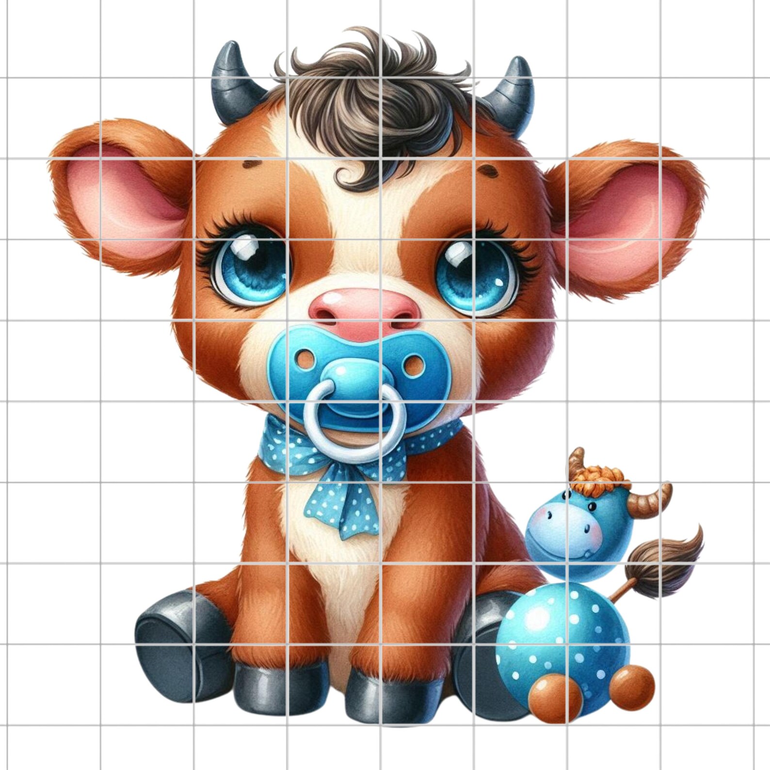 14 Baby Boy Cow With Pacifier Illustrations, High-resolution PNG Files ...