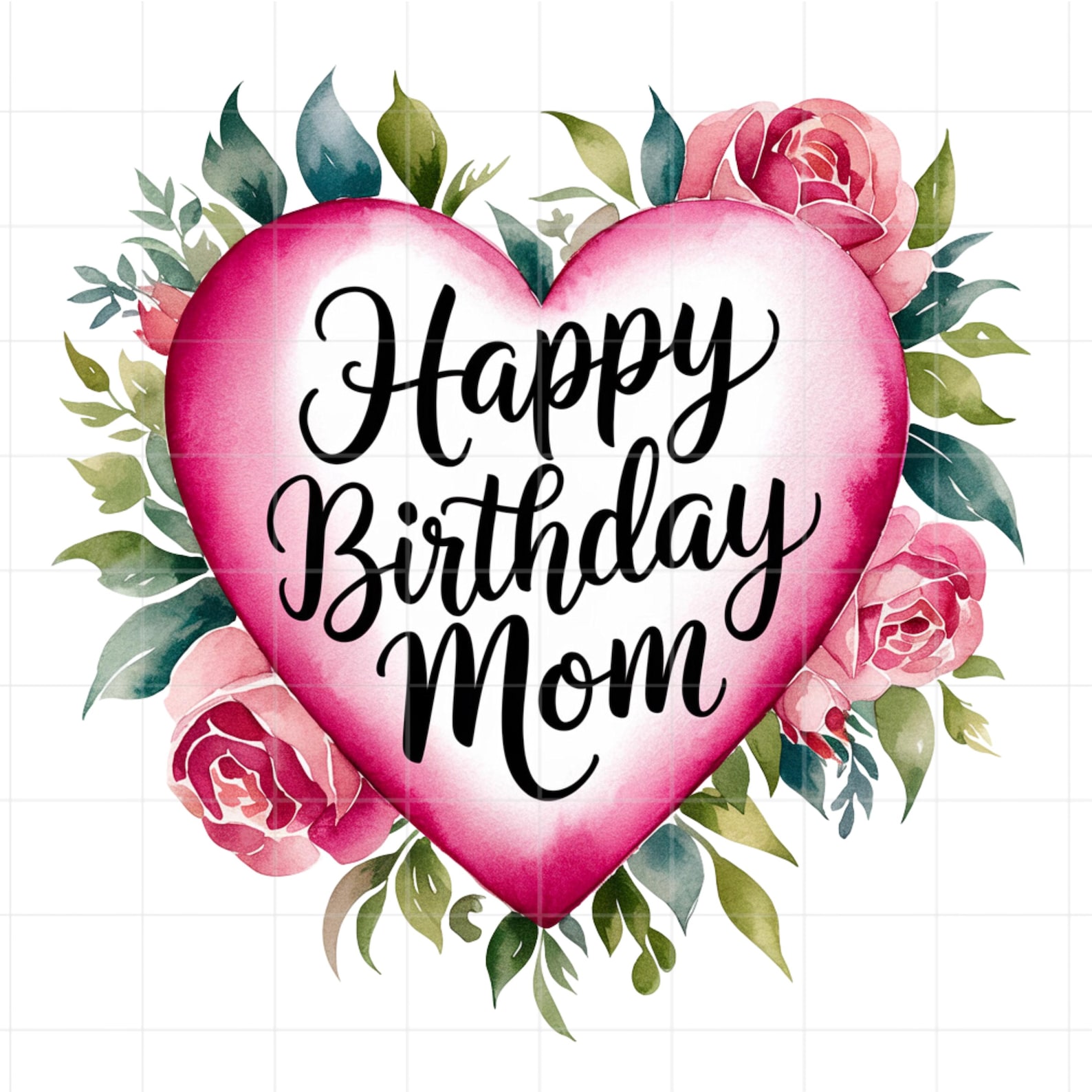 10 Happy Birthday Mom PNG, Transparent Background, 5000x5000 Pixels - Etsy