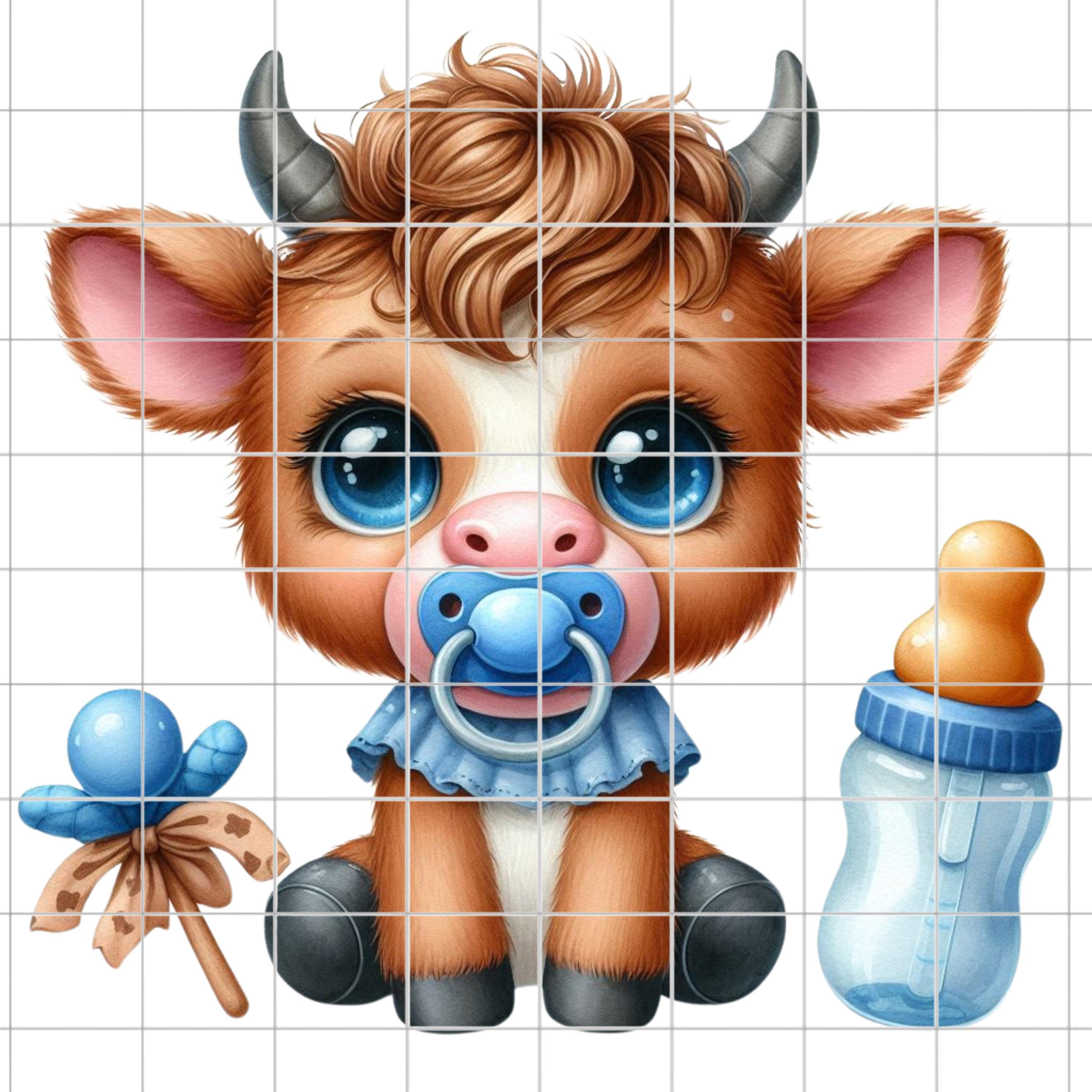14 Baby Boy Cow With Pacifier Illustrations, High-resolution PNG Files ...