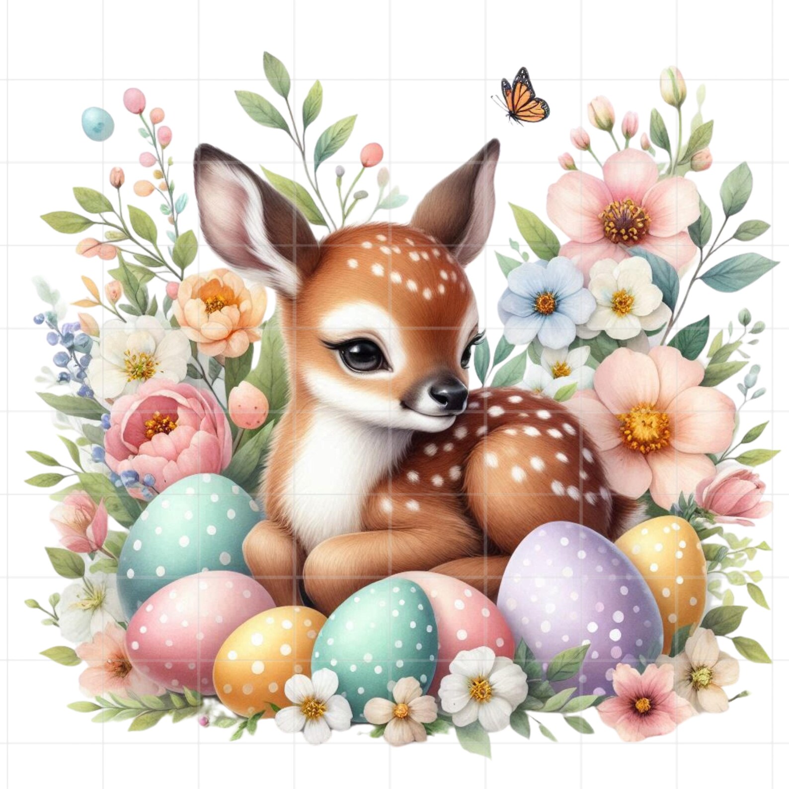 19 Watercolor Easter Deer Clipart | High-res PNG, SVG, PDF - Etsy